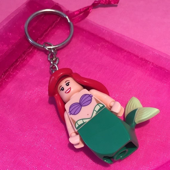Lego Ariel minifigure keychain / keyring Disney's The