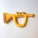 Toy Trumpet Felt Toys Toy Instruments Stuffed by AtHeartShop