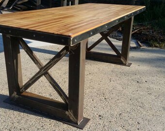 Unique butcher block table related items | Etsy