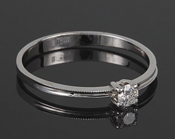 Tiny diamond ring | Etsy