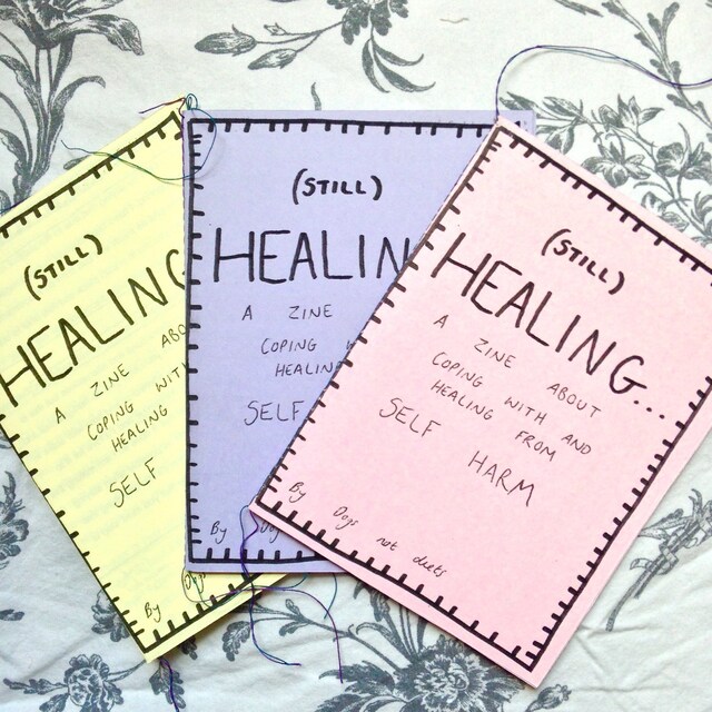 cute zines about mental health by dogsnotdiets on Etsy