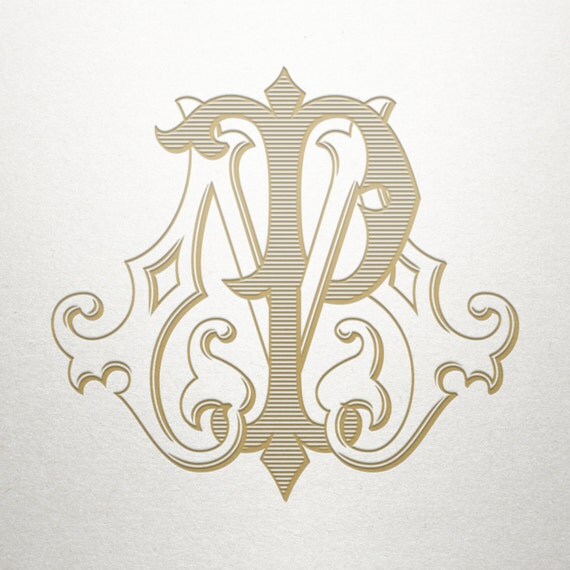 Custom Vintage Monogram MP PM Vintage Monogram