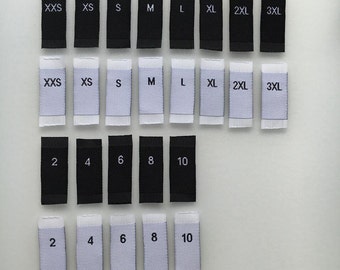 Custom size labels | Etsy