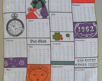 1962 calendar | Etsy
