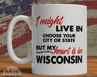 Wisconsin coffee mug | Etsy