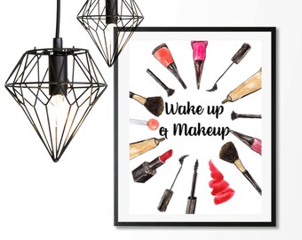 Makeup wall art | Etsy