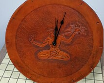 Popular items for leather wall clock on Etsy