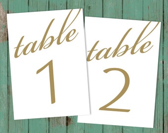 Table number cards | Etsy