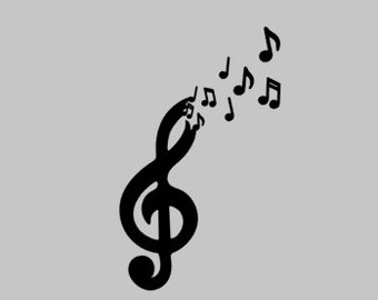 Music notes decal | Etsy