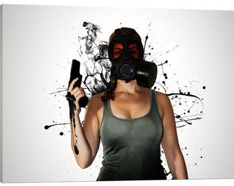 Gas mask girl | Etsy