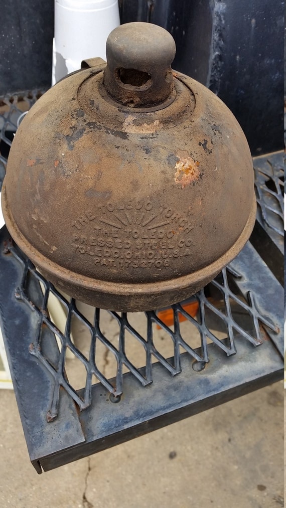 Items similar to Antique road flare smudge pot/ cut prices on Etsy