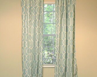 Spa blue curtains | Etsy