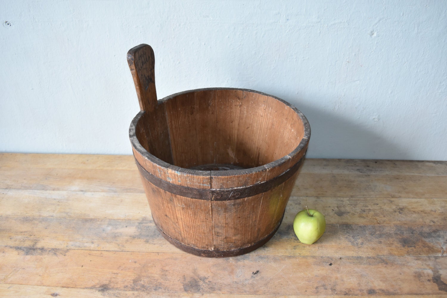 Antique wooden bucket / Rustic bucket / Antique buckets