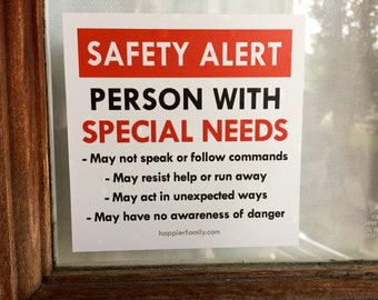 Special needs sign | Etsy
