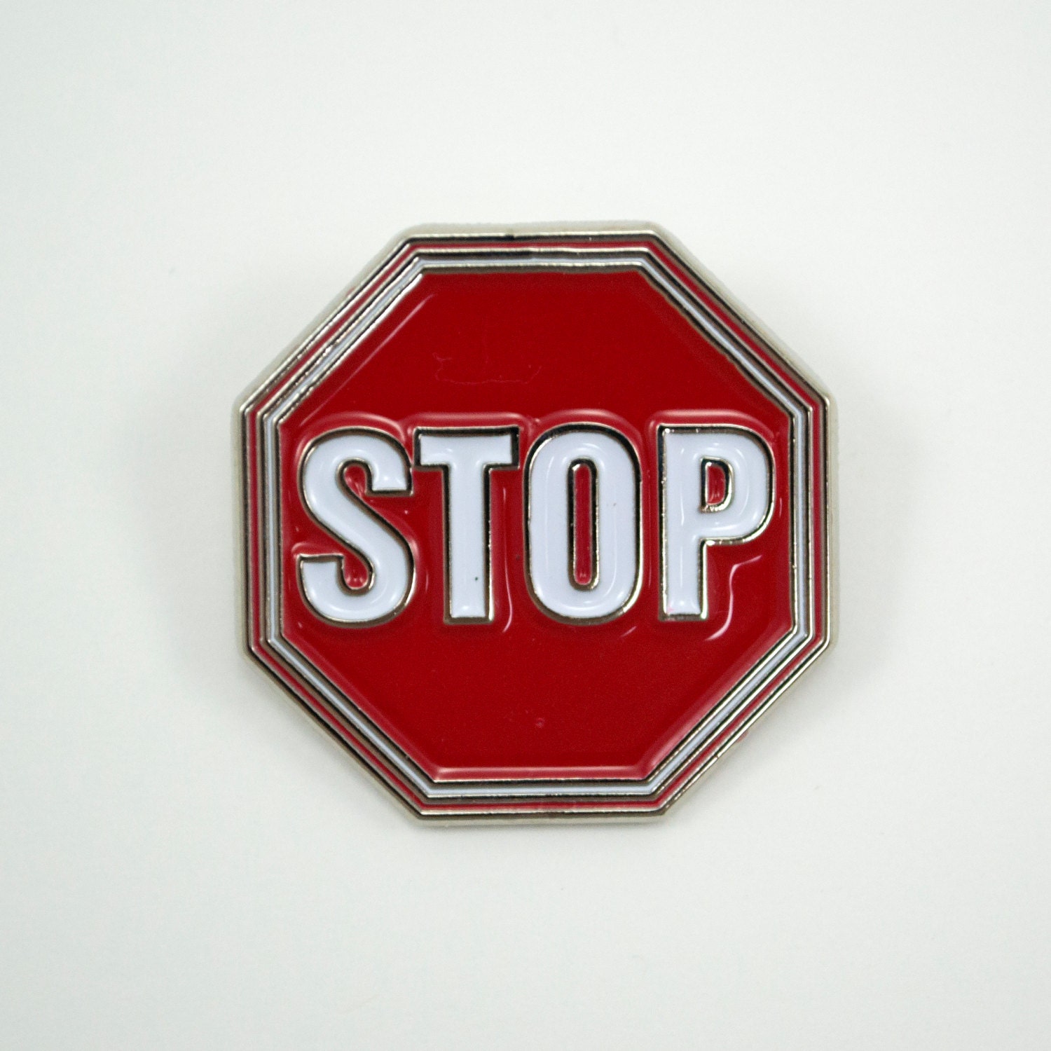 Stop Sign Enamel Pin