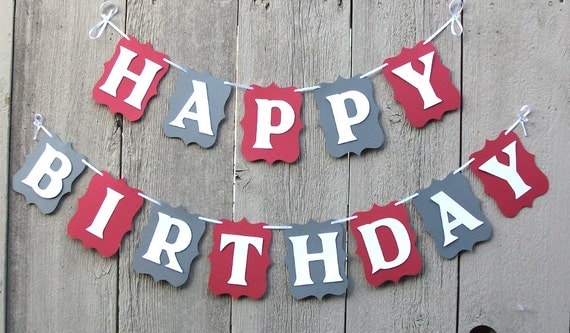 Happy Birthday banner Birthday banner Ohio State Buckeyes