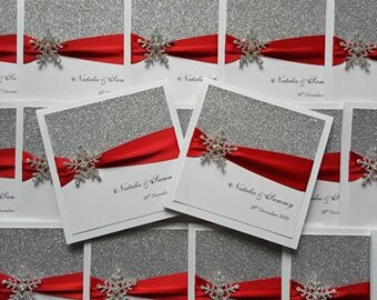 Unique red wedding invites related items | Etsy