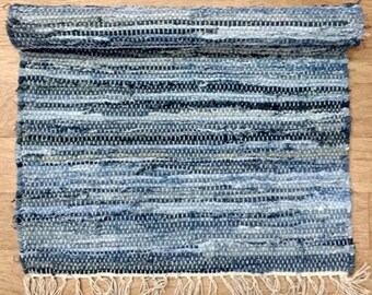 Recycled denim rug | Etsy