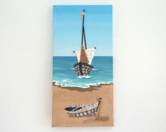 Seashell Mosaic Collage by SeashellBeautyinArt on Etsy