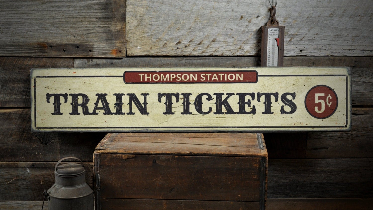 Train Tickets Wood Sign Presonalized Family Name Station
