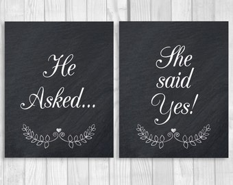 He asked sign | Etsy