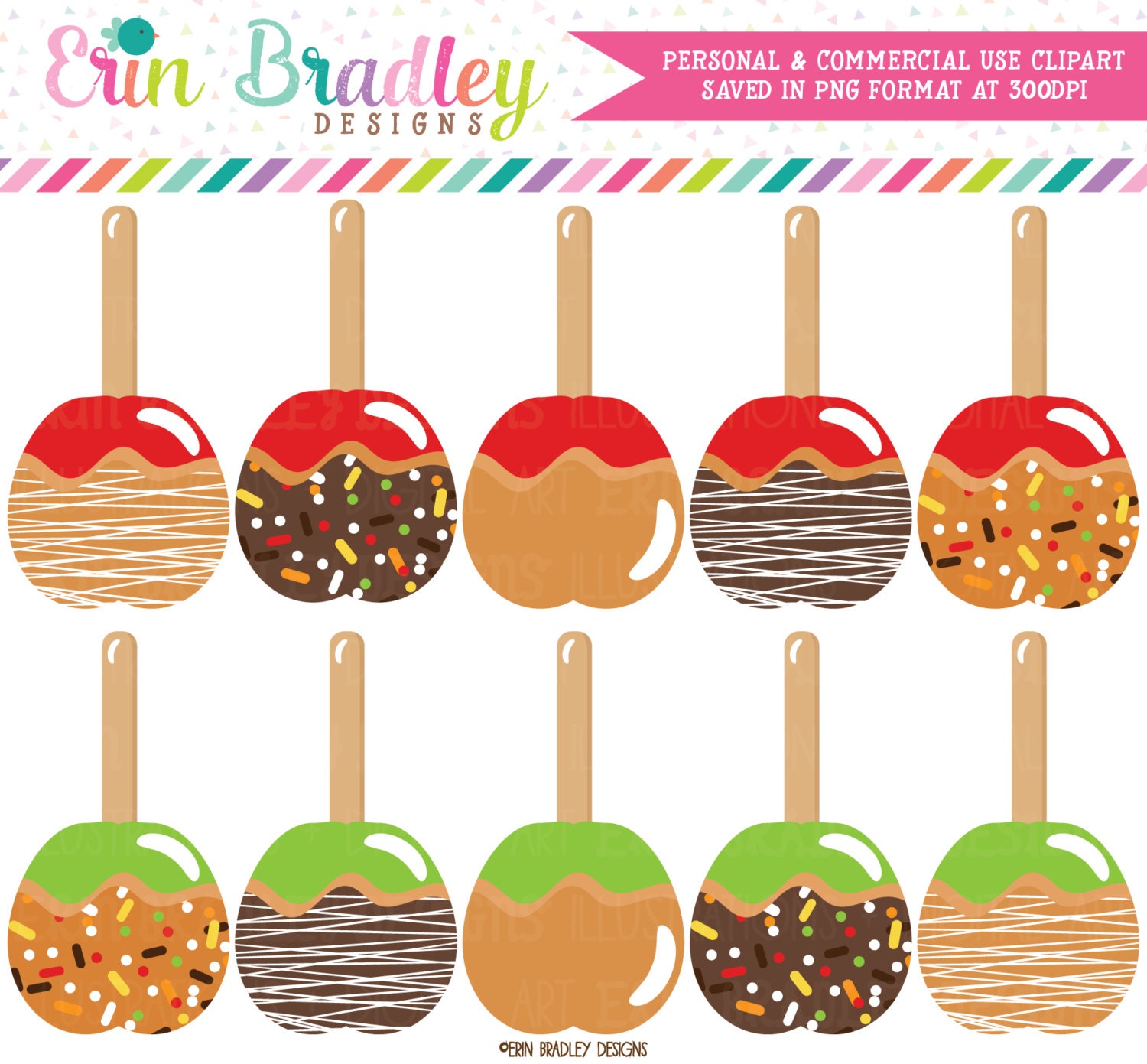 Caramel Apples Clipart Carmel Apple Autumn Fall Clip Art