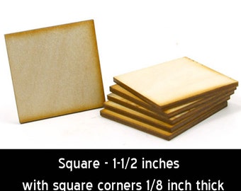 Unfinished Wood Square 2 inches by 2 inches by MyLittleWoodShop2