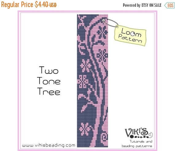 30% off SALE Loom Pattern: Two Tone Tree by VikisBeadingPatterns