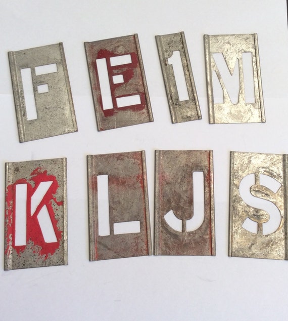 Vintage Metal Stencils Lot of 26 Letters Stencils from dovetales on ...