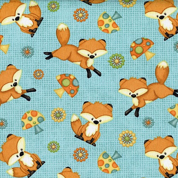 Hoot Hoot Hooray Red Fox Henry Glass Fabric Fat Quarter