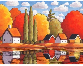 Cathy Horvath Paintings Prints Folk Art by SoloWorkStudio on Etsy