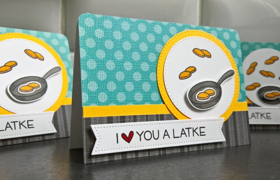 Items similar to Hanukkah Card, I Love You A Latke Card, Happy Chanukah ...