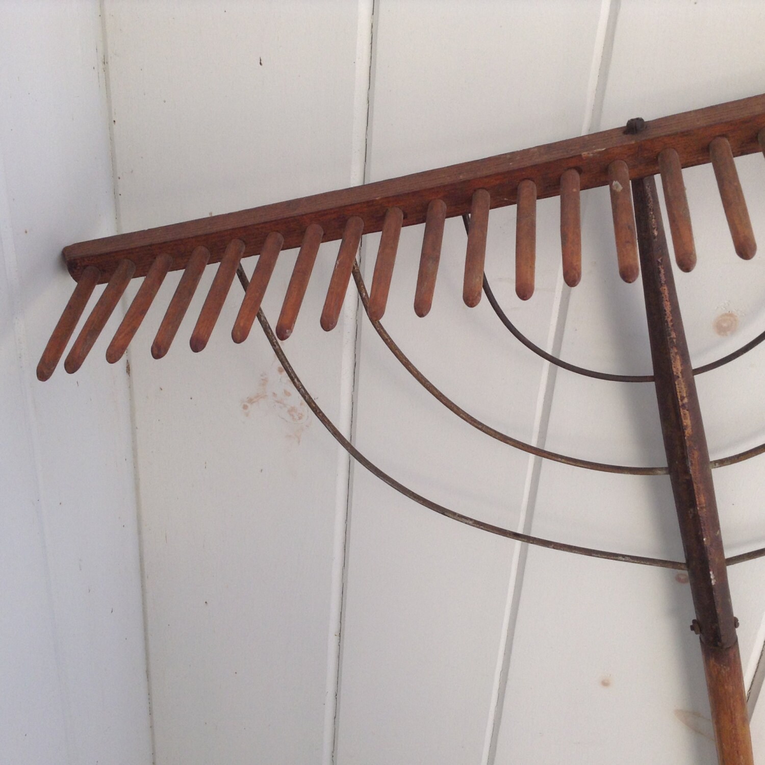 Antique Primitive Shaker Rake Wood Handmade by NanAndPopsAttic