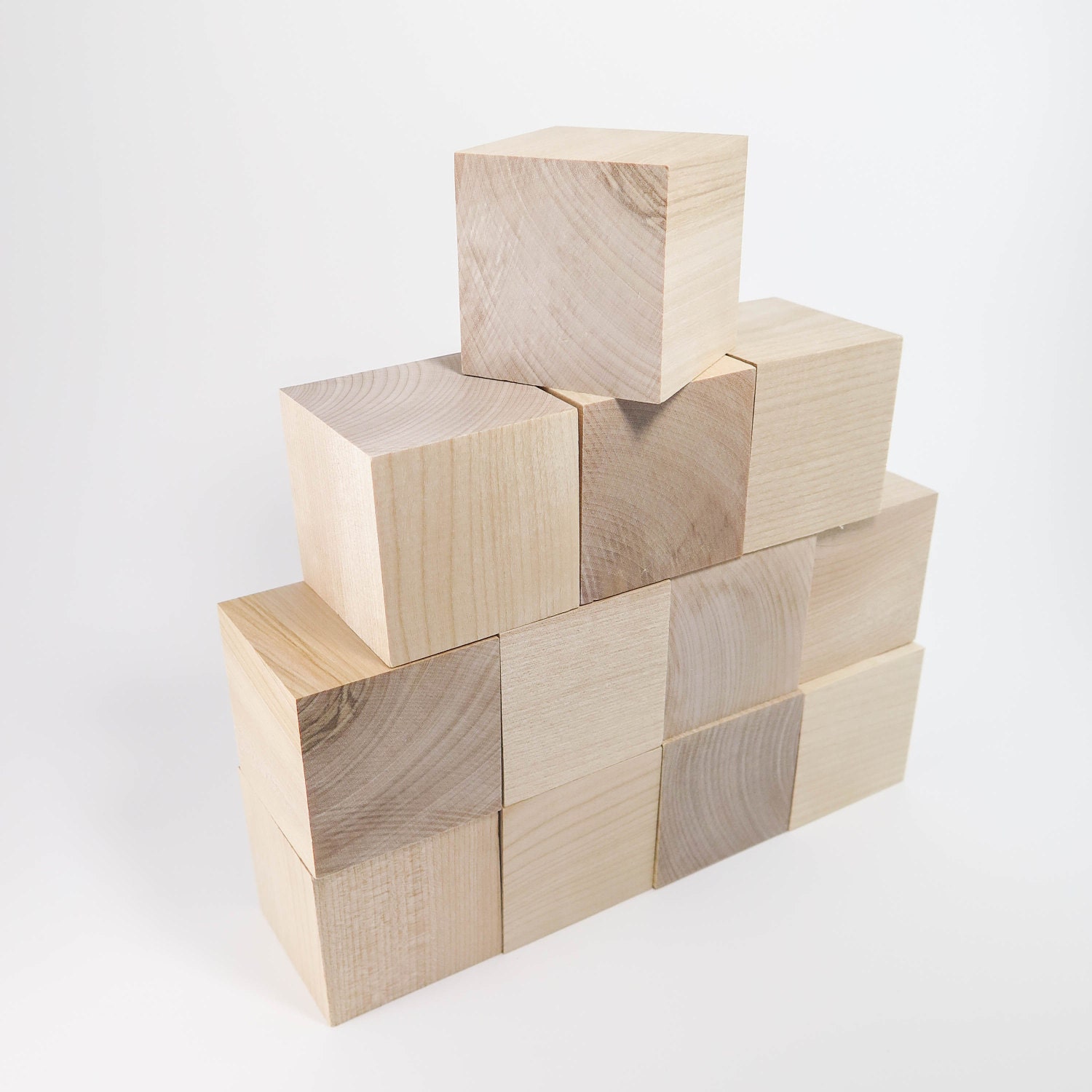 Wood Blocks 12 Hardwood Blocks 2 inch Wood Blocks for kids