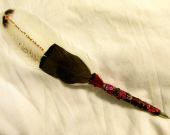 Custom made OOAK Feather Quill Pen for Journaling Love