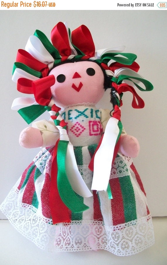 SHOP4FUN Vintage Handmade Ethnic Mexican Doll by ALEXLITTLETHINGS
