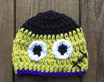 Items similar to Frankenstein hat- halloween- made to order- newborn ...