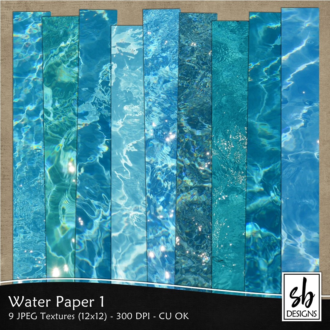 Digital Water Paper Water Textures Pool by SBdigitalDesigns