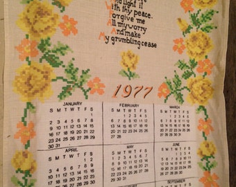 1977 calendar | Etsy