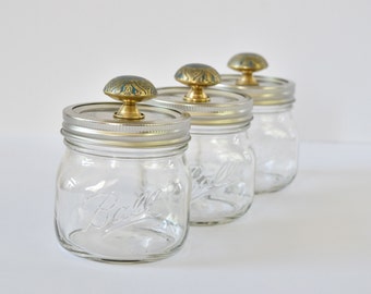 Mason jar knobs | Etsy