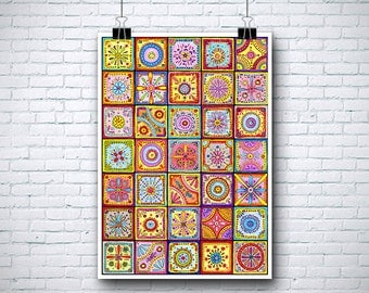 Mosaic art print | Etsy