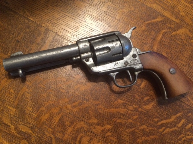 Vintage BKA 98 6 Shooter Prop Gun Replica Revolver Pistol Wood