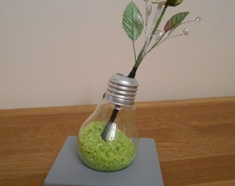 Items similar to Christian Fish Decorative Light Bulb with a balsa wood ...