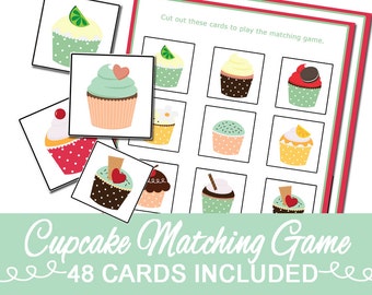 Cupcake Party Bingo Game Cupcake Party Baking Birthday