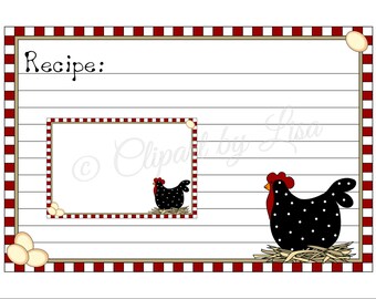 Unique chicken recipe card related items | Etsy