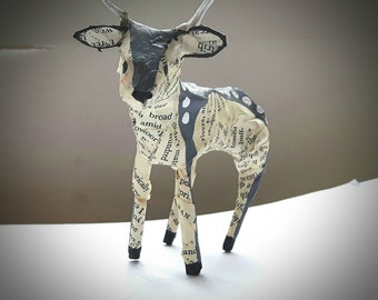 Paper mache deer | Etsy