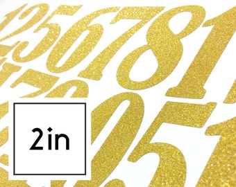 Gold number stickers | Etsy