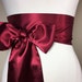 Burgundy Sash Burgundy Satin Sash Maroon Sash Holiday Sash