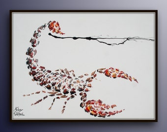 Scorpion painting | Etsy