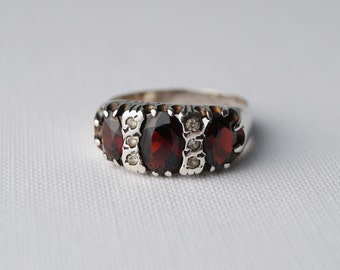 Unique antique garnet ring related items | Etsy